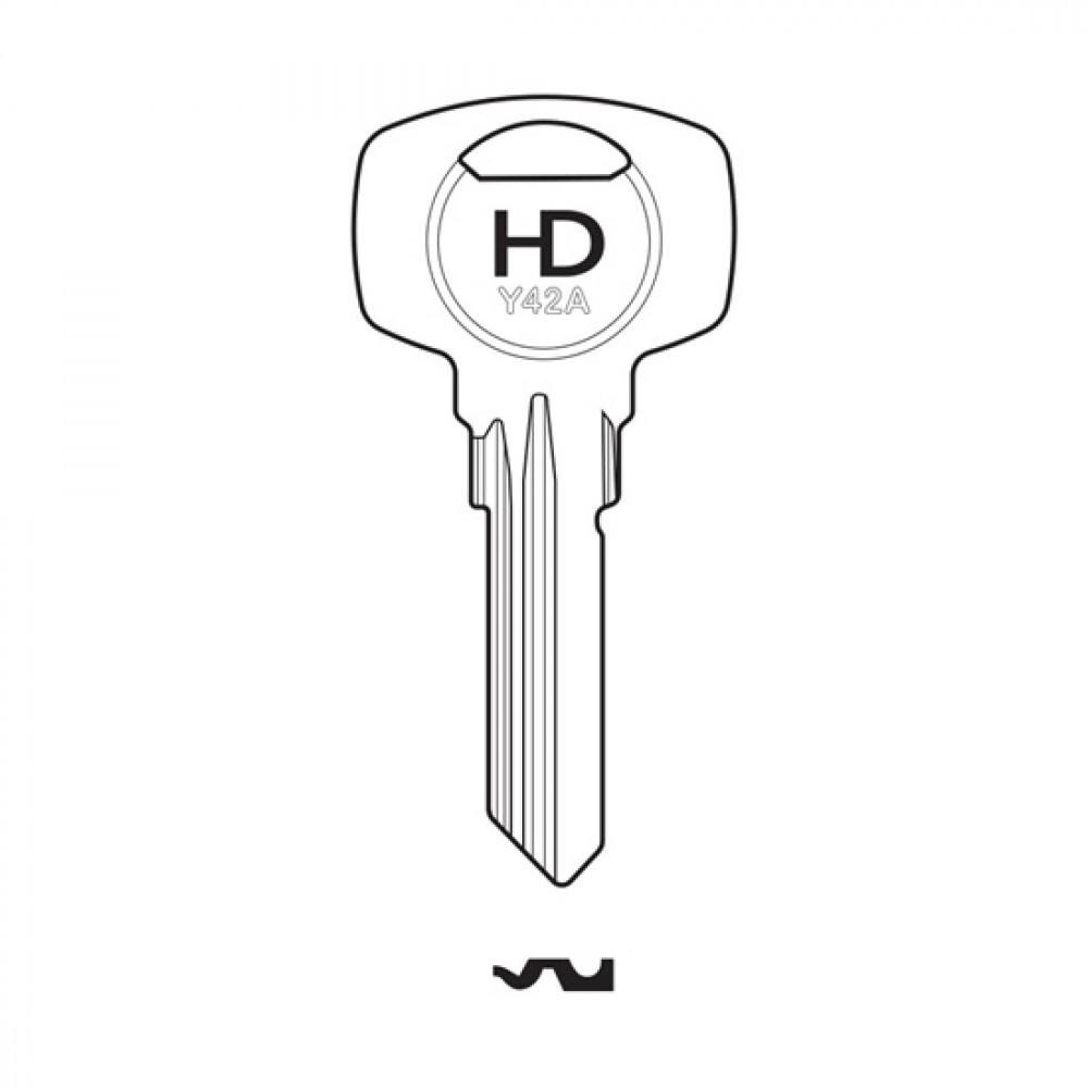 H743 Yale Y42A KBB 5 Pin Cylinder Key Blank
